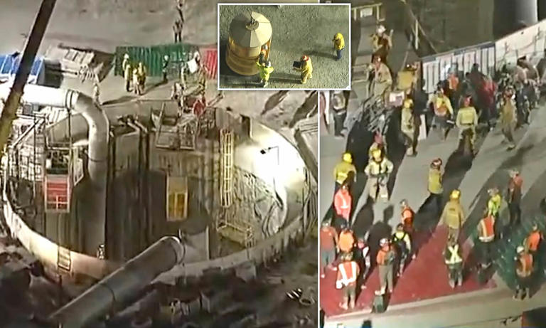 Tunnel collapse leaves more than two dozen trapped underground in ...