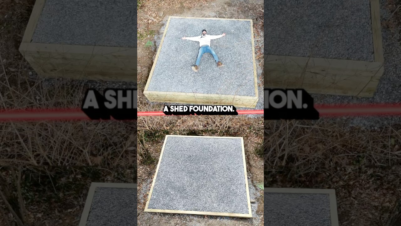 Secure shed foundations for uneven ground