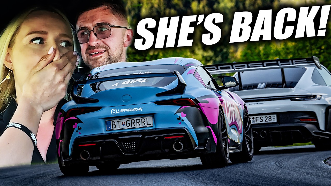 WOOHOO GIRL IS TERUG! 🥳🔥🏁 Toyota Supra vs Porsche GT3 RS op de ...