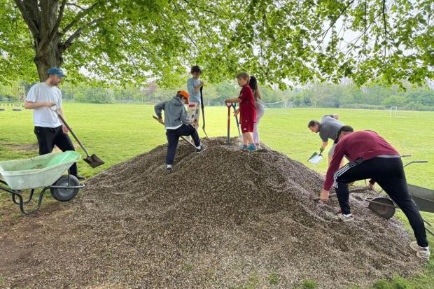 Once-neglected school garden brought back to life with help from volunteers