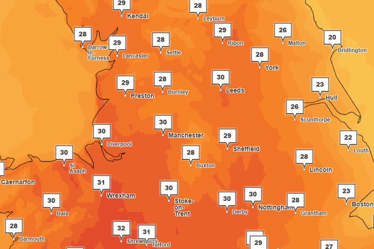 Health alert issued for Greater Manchester as 'long-lasting heatwave ...
