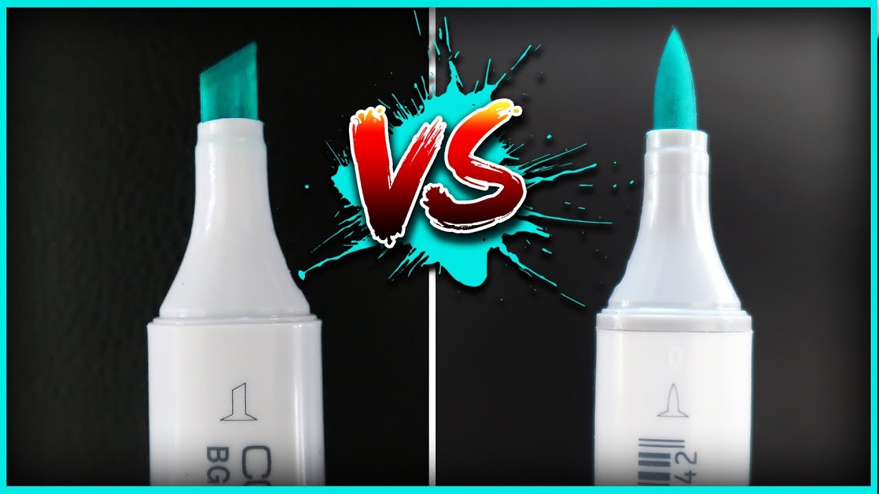 Chisel Tip VS Brush Tip ~ Copic Marker Art Challenge