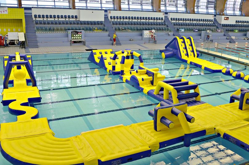 Total Wipeout style inflatable course arrives at North East pool and it ...