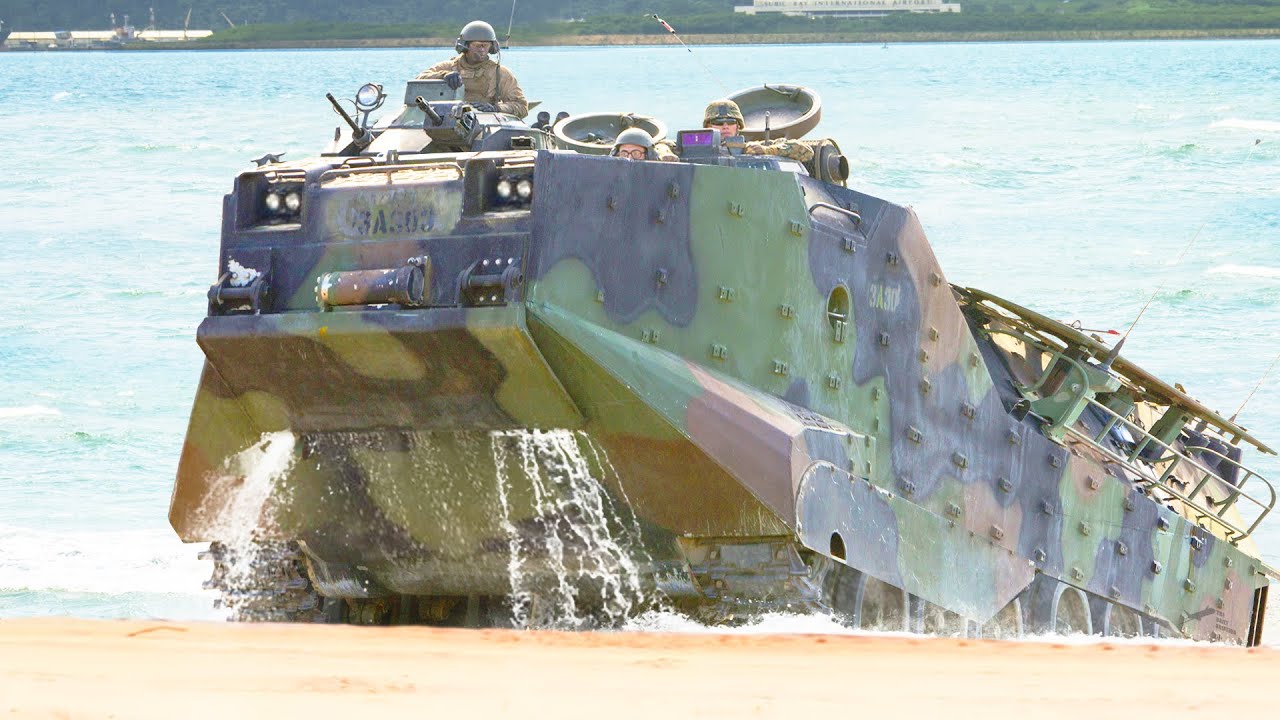 US Heavy Amphibious Vehicle Powers Through Modern D-Day Training