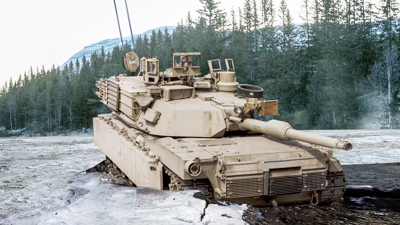 US Forces Recover 70-Ton M1 Abrams Tank Trapped in Frozen Mud