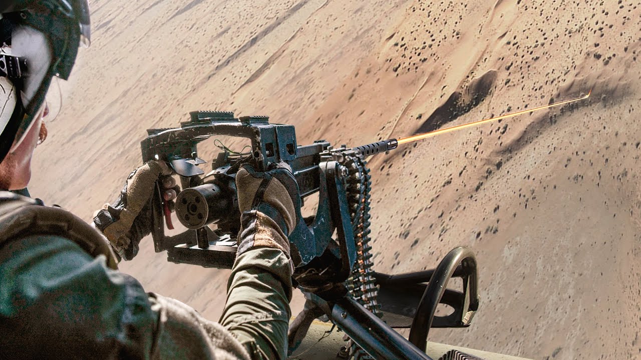US Forces Fire GAU-21 Heavy Machine Gun in Close Air Support Drill