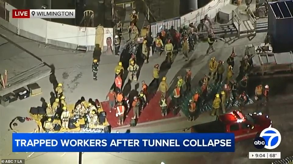 Tunnel collapse in LA sparks major rescue mission