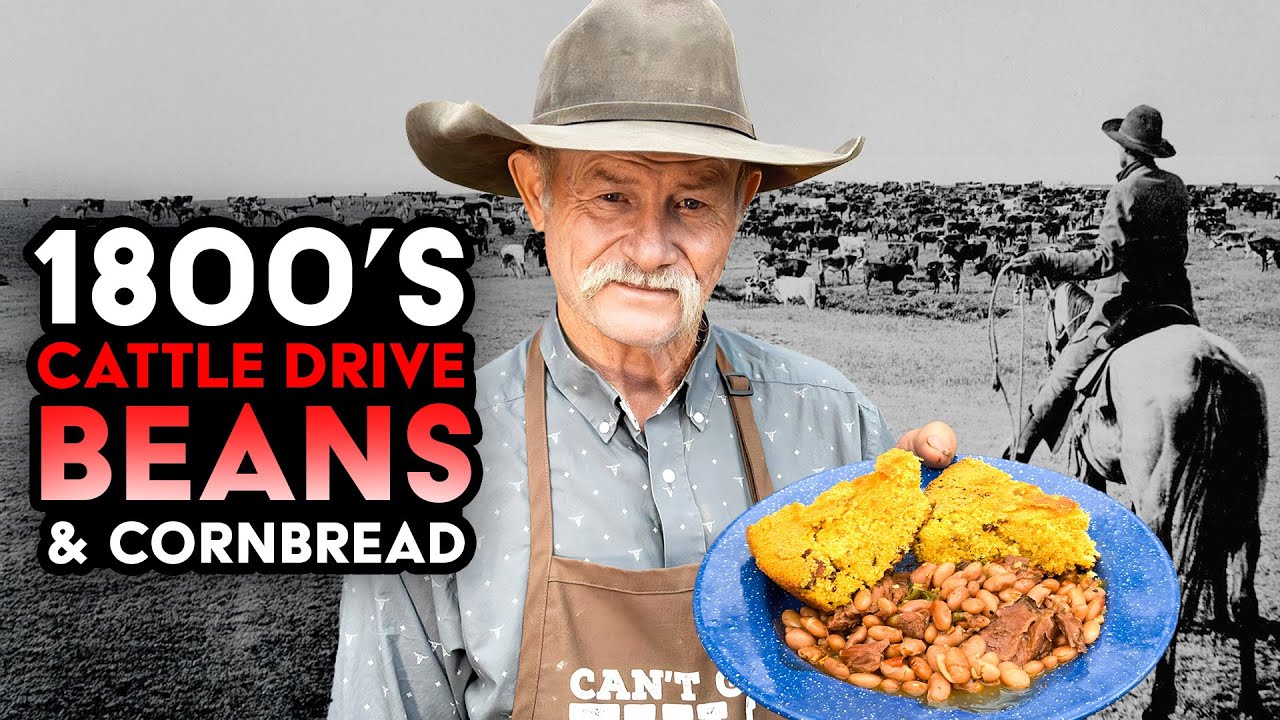 Cowboy Beans and Cast Iron Cornbread from the 1800s Cattle Drives