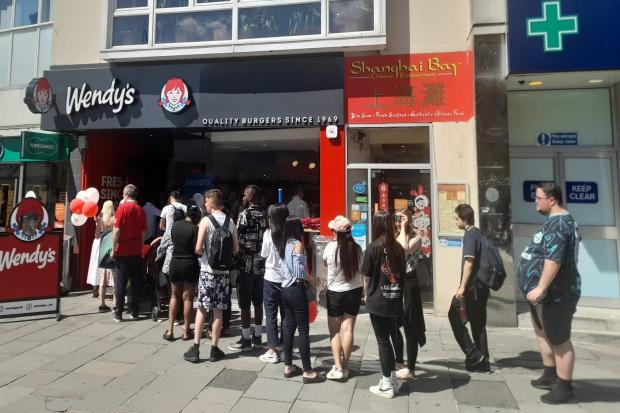 Long queues as Wendy's open first fast-food joint in city