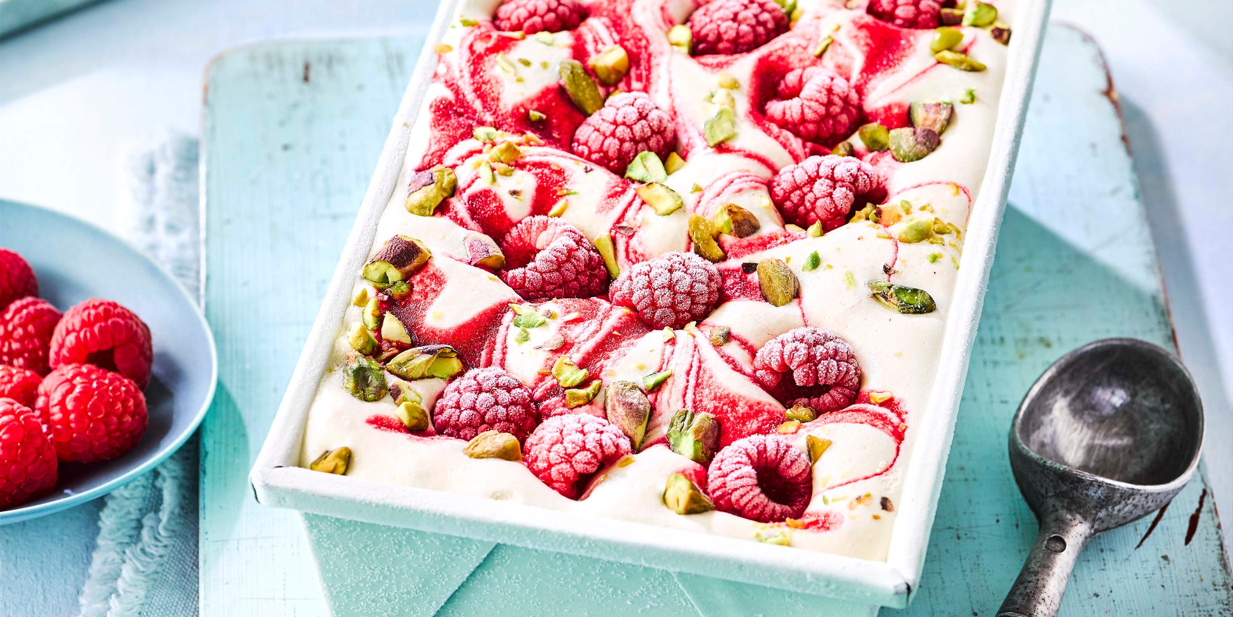 Raspberry ripple and pistachio semifreddo recipe