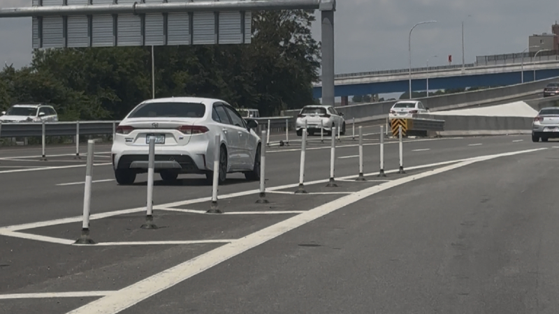 RIDOT testing paddles on I-195 East to help merging traffic