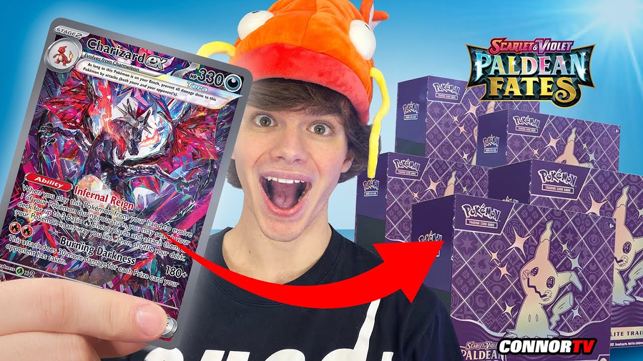 Opening NEW Pokemon Paldean Fates ETB! Charizard EX Pulled?