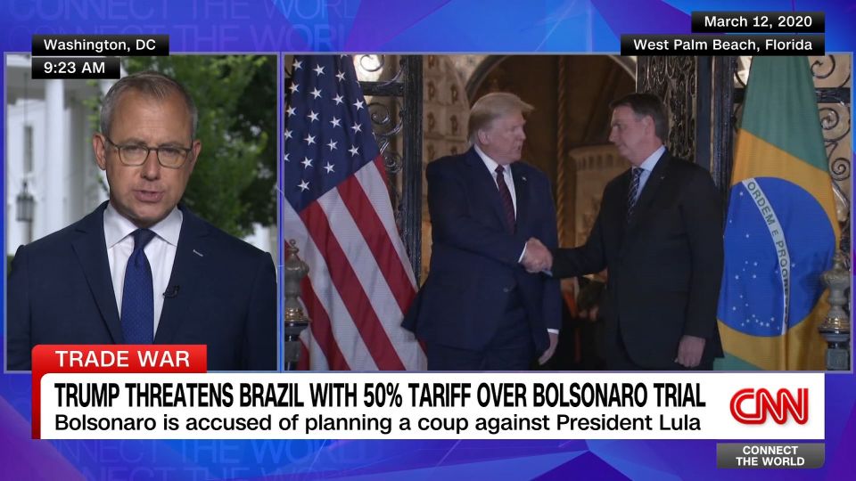 Trump threatens Brazil with 50% tariffs over Bolsonaro trial