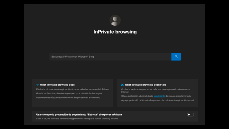 Soluciones y motivos por los que Edge InPrivate no funciona