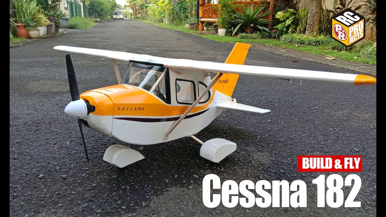 How To Build And Fly A Cartoon Cessna 182 Rc Plane At Home!