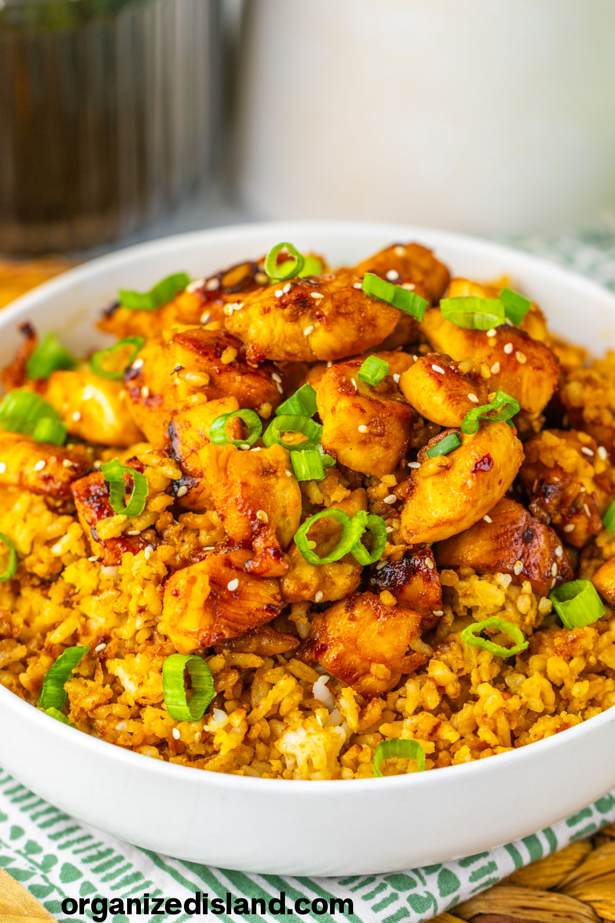 BBQ chicken fried rice one pot dinner recipe