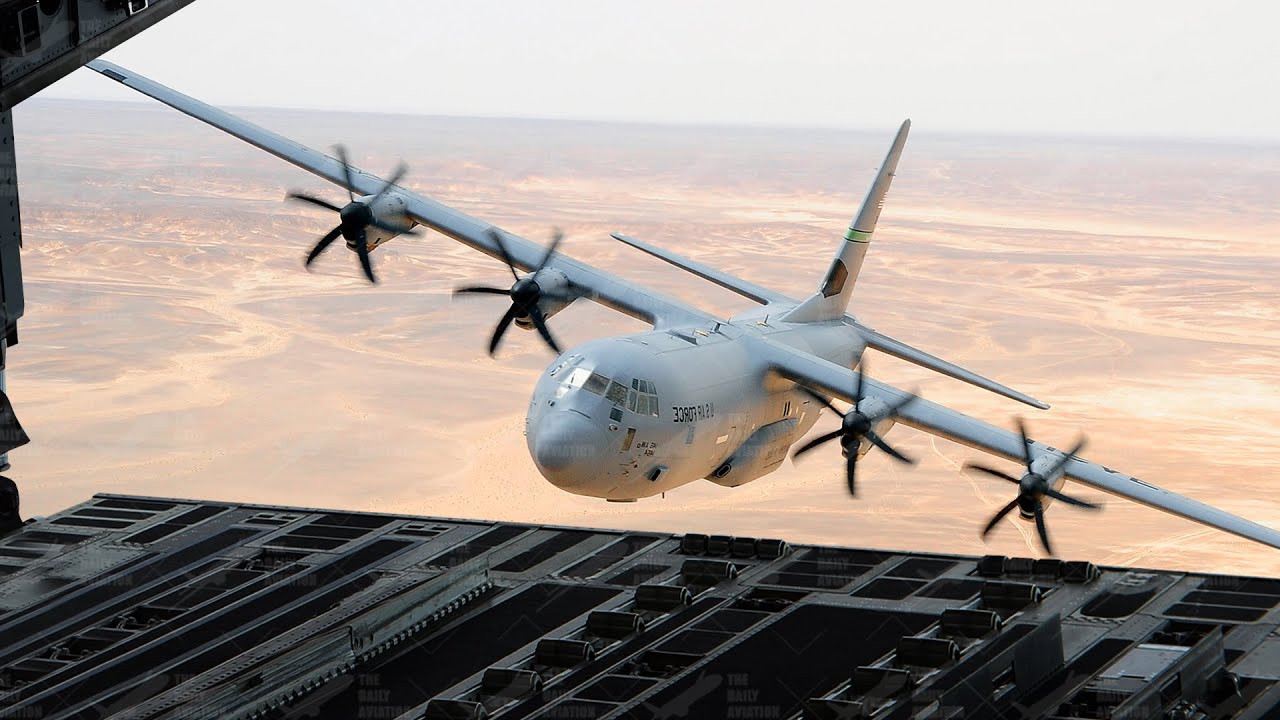 Stunning aerial photos captured by US pilots flying in close formation