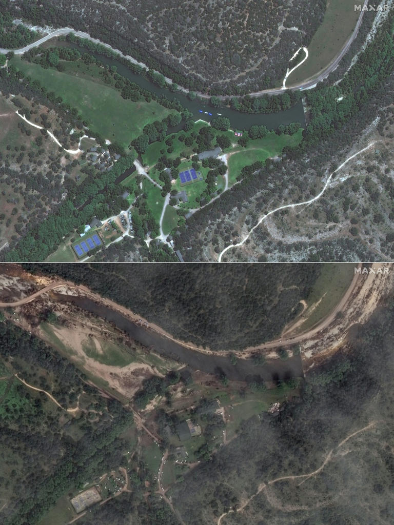 Texas flood before-and-after pictures show devastating toll of ...