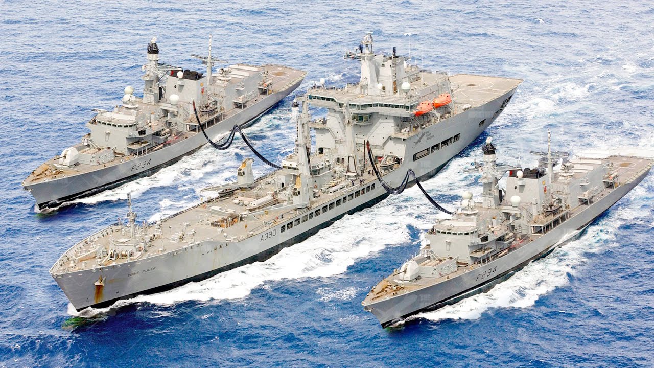 Massive US Navy vessel transfers millions in fuel while at sea