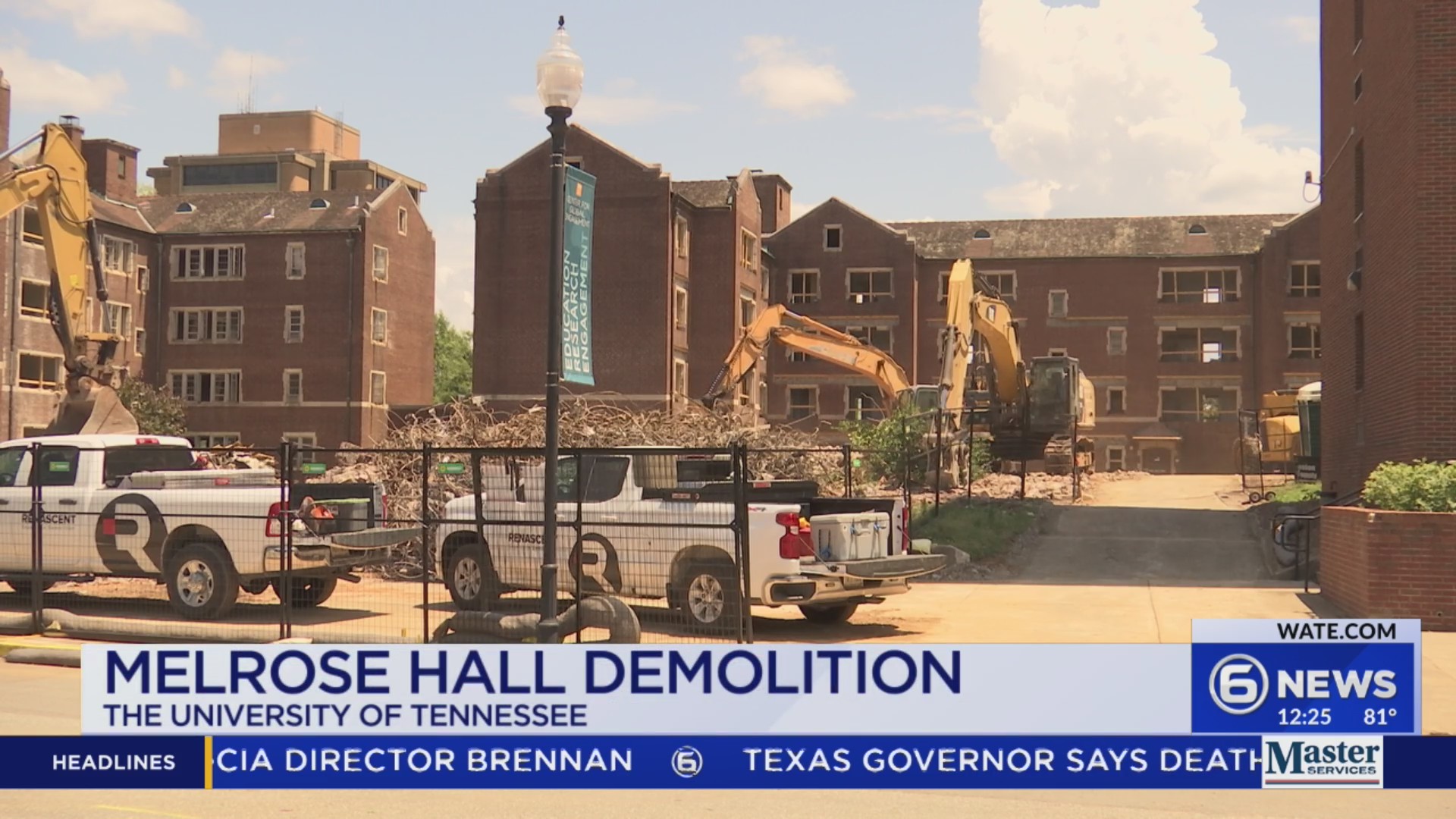 Demolition underway at UT’s Melrose Hall