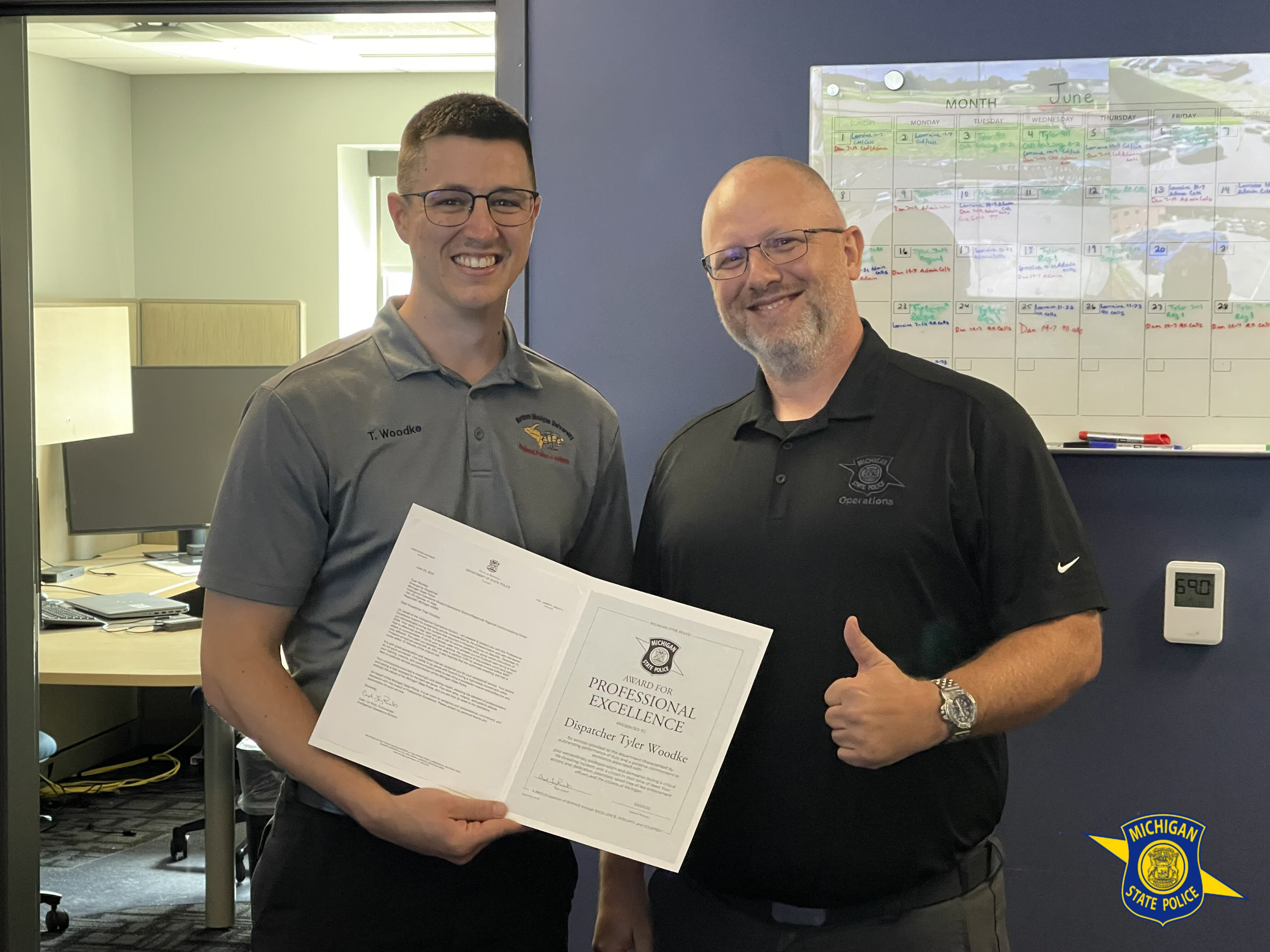 Former MSP emergency dispatcher honored with Professional Excellence Award