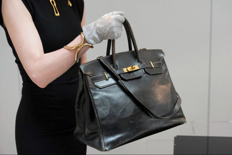 Jane Birkin’s original Hermès bag sells for €8 million at auction in Paris