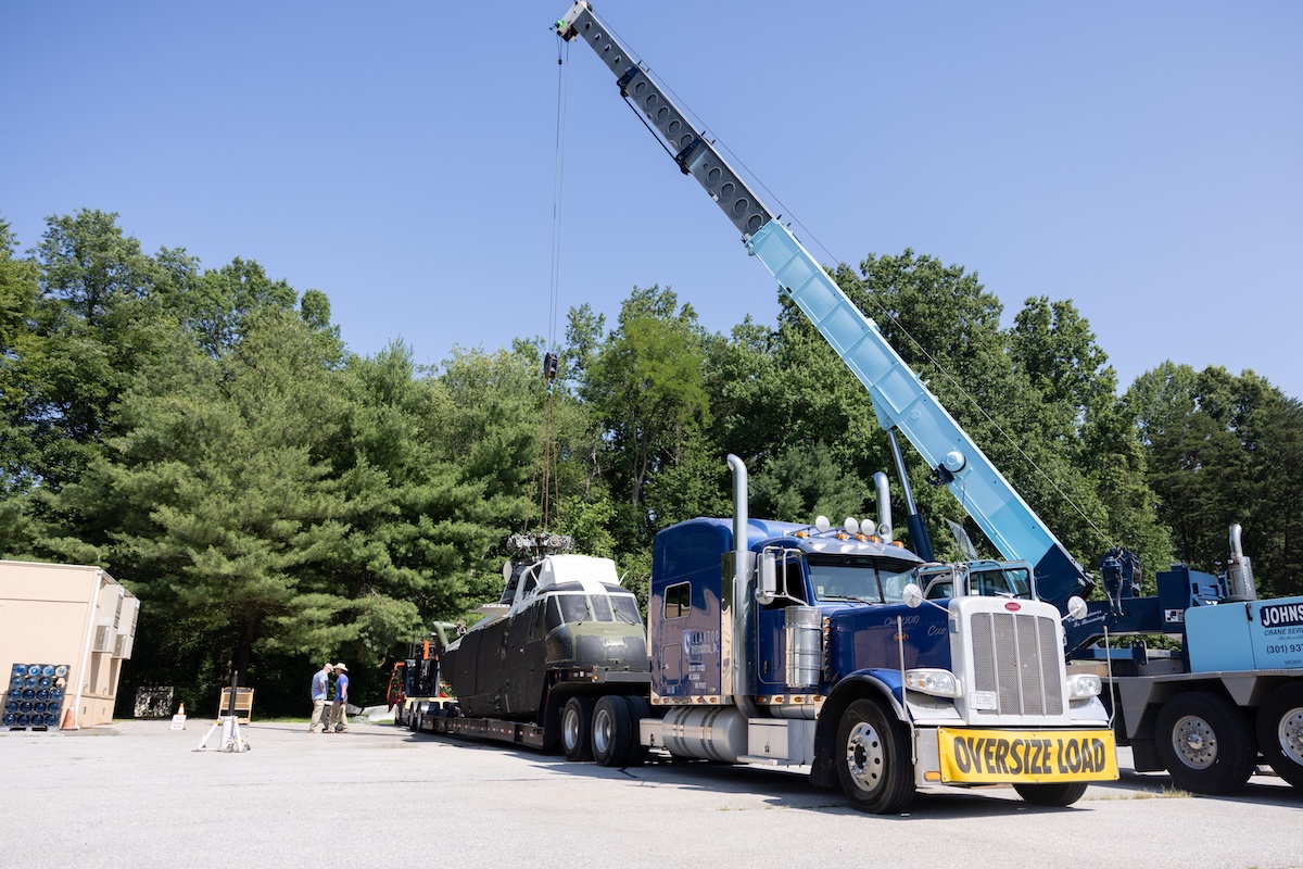 Retired Marine One Arrives at Secret Service Training Center