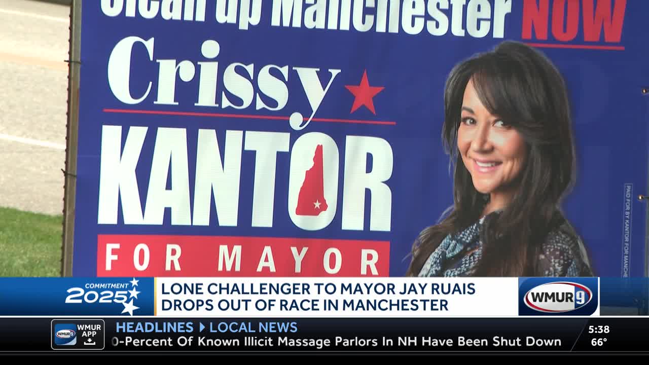 Lone challenger to Mayor Jay Ruais drops out of race in Manchester