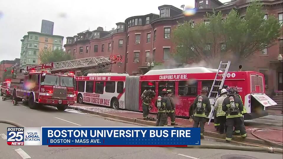Boston University bus fire sparked by lithium battery, chief says