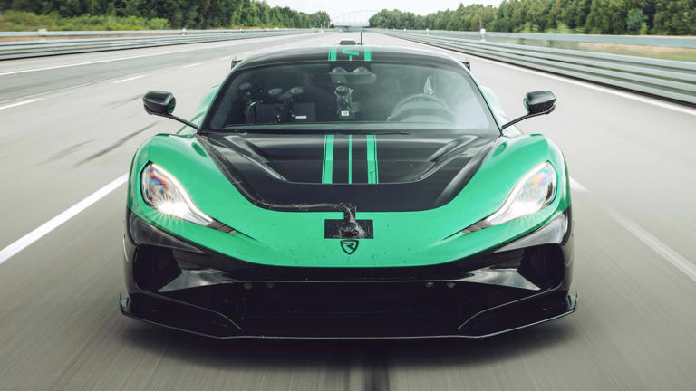 Rimac Nevera R Leaves Koenigsegg Regera In The Mirror