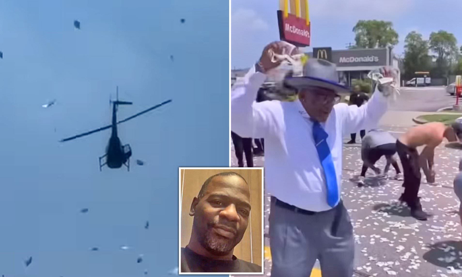 Chaos in Detroit as dead man's life savings are dropped from HELICOPTER ...