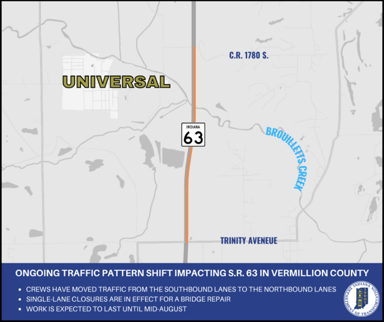 TRAFFIC: Lane patterns shift to impact