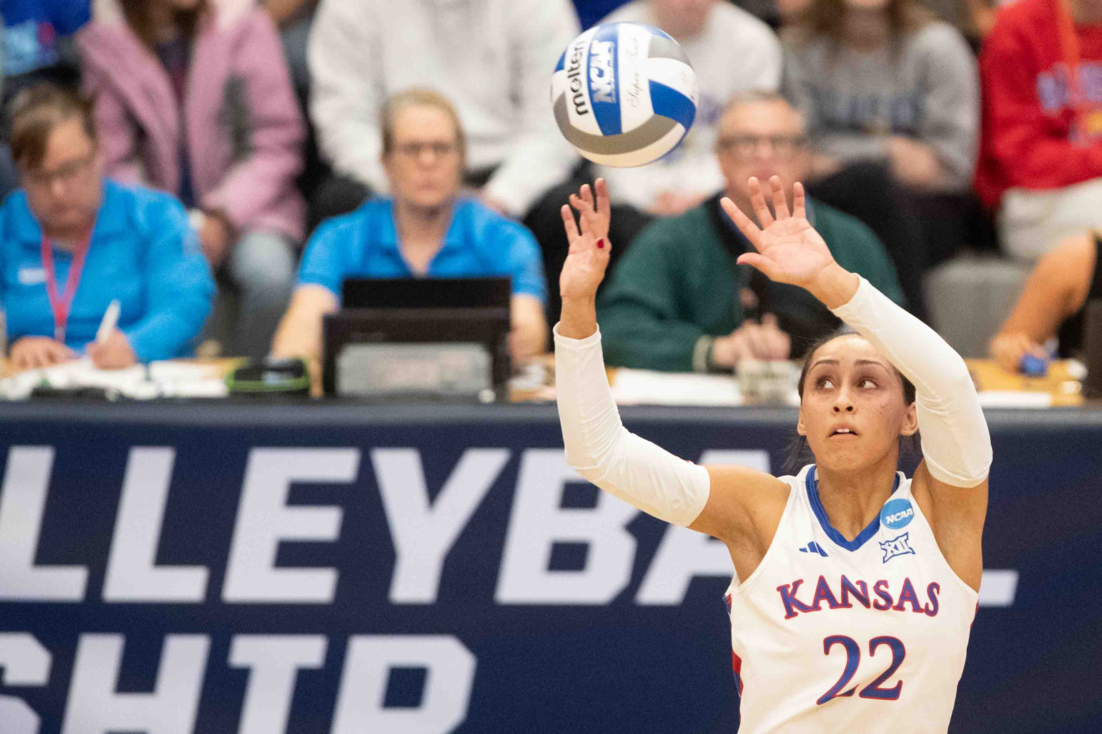 Seaman grad Camryn Turner joins Chris Herron on Washburn volleyball's bench