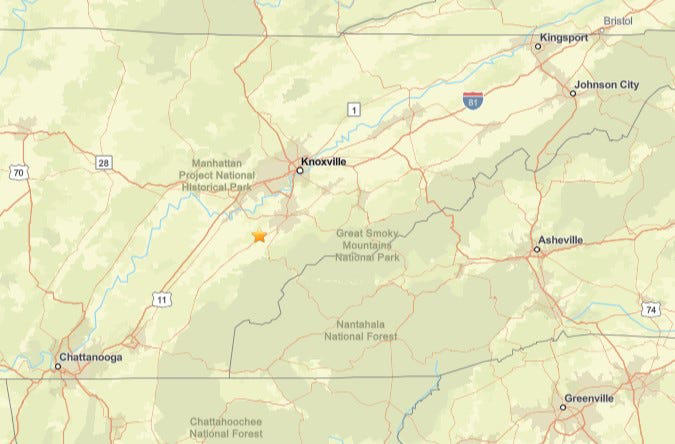 A 2.6-magnitude earthquake shakes Knoxville, East Tennessee. Was it an ...