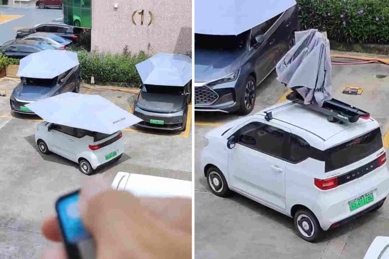 Video of car with automatic awning goes viral amid heatwave