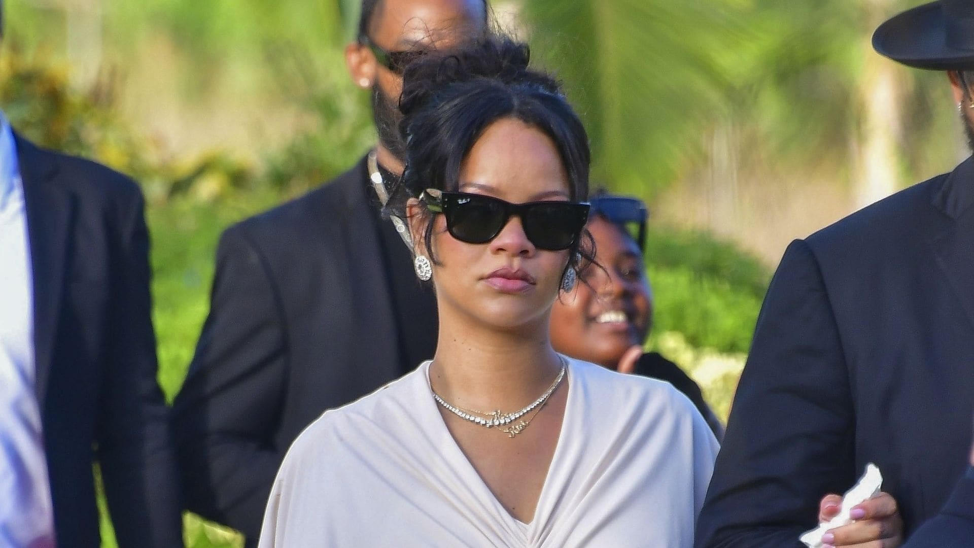 Rihanna returns to Barbados for her father's funeral [PHOTOS]