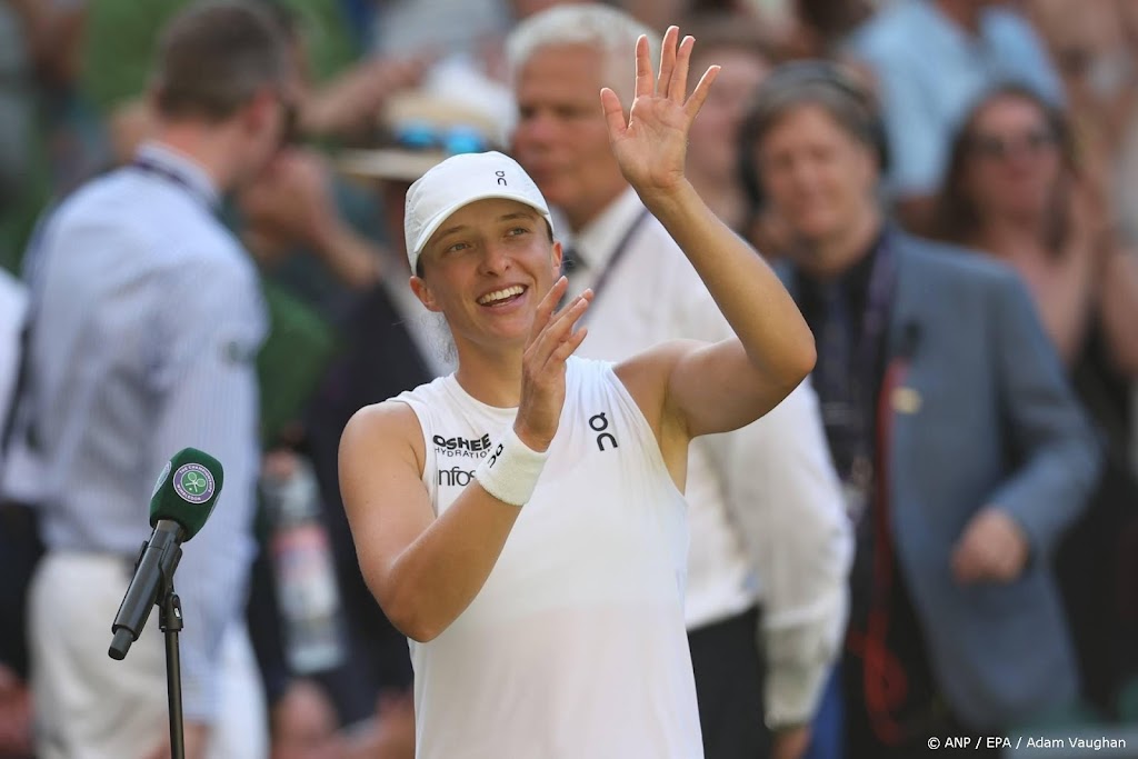 Tennisster Swiatek zorgt met finaleplaats Wimbledon voor primeur