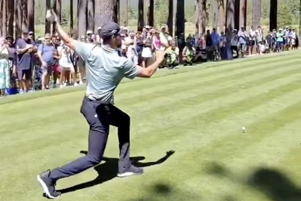 Steph Curry mocks LeBron James’ golf swing at American Century ...
