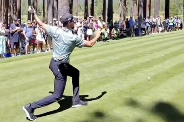 Steph Curry mocks LeBron James’ golf swing at American Century ...