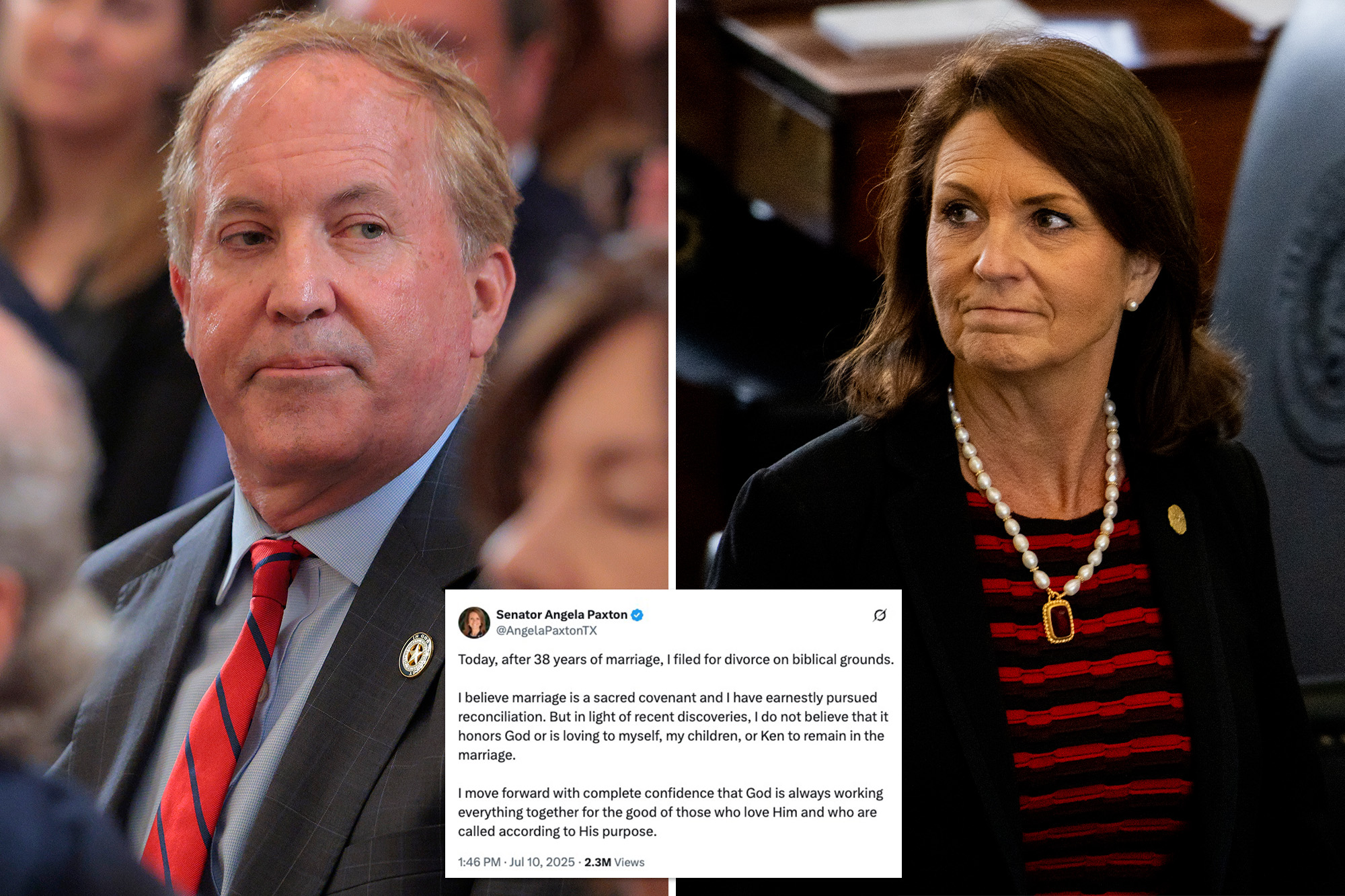 Texas AG Ken Paxton’s wife, state Sen. Angela, files for divorce ‘on ...