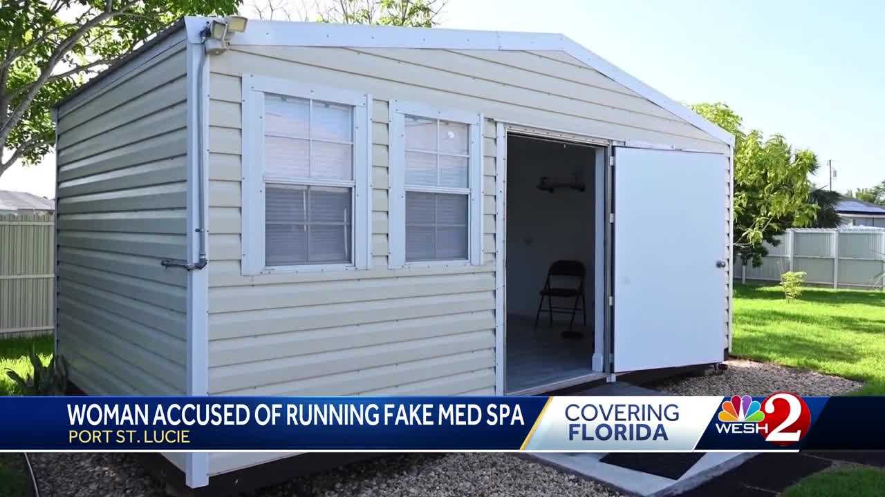 Florida woman accused of playing doctor in backyard shed