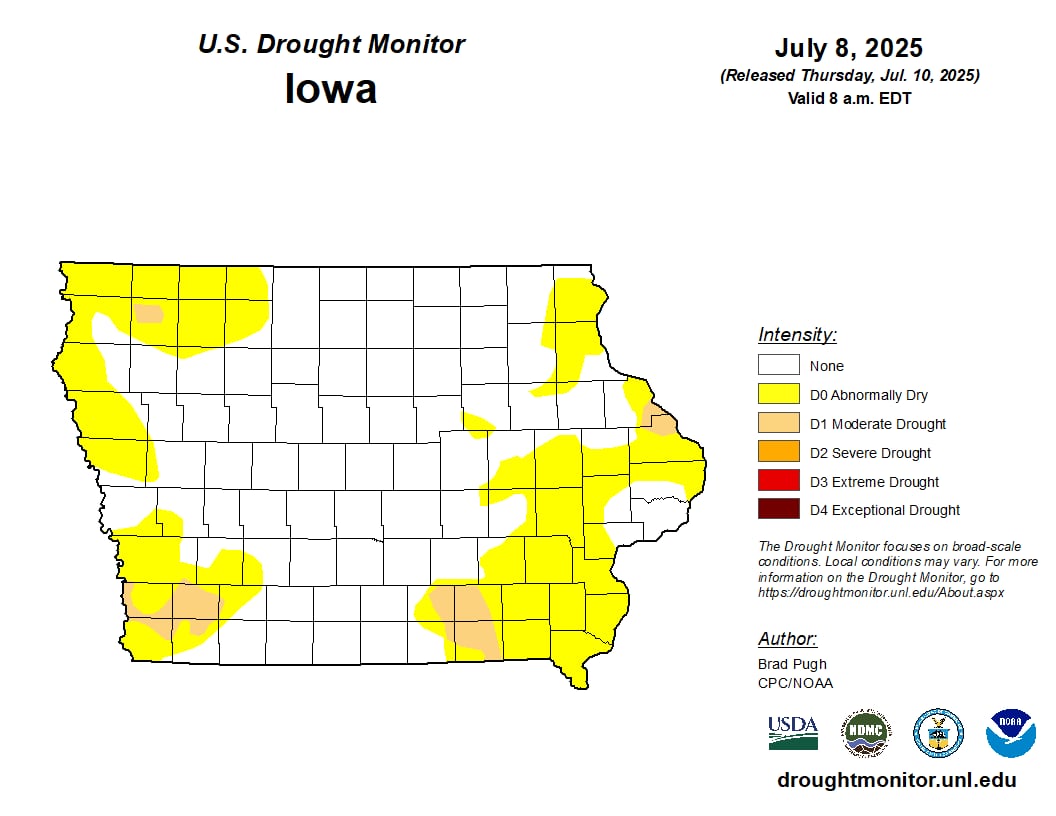 Iowa DNR reports of improved drought conditions in recent update