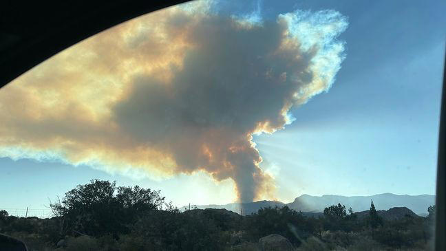 PHOTOS: Heavy, thick smoke rises over St. George area from Pine Valley fire