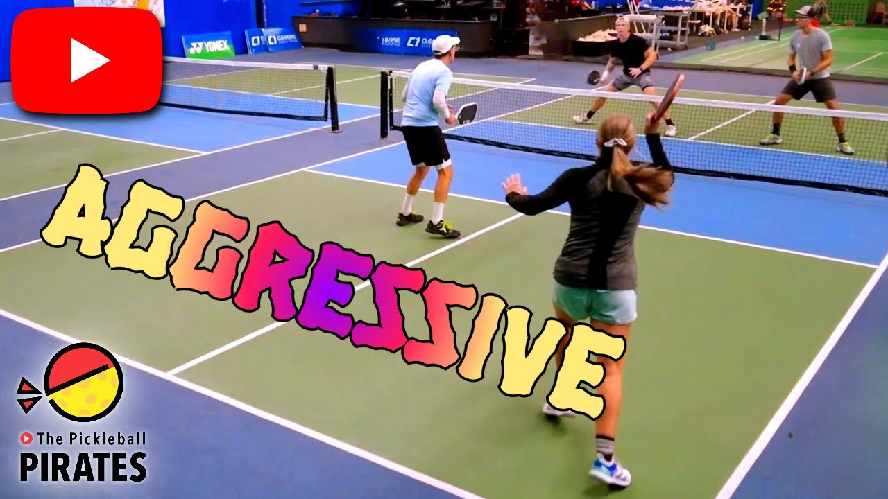Aggressive 4.5+ Pickleball Mixed vs Men's Doubles