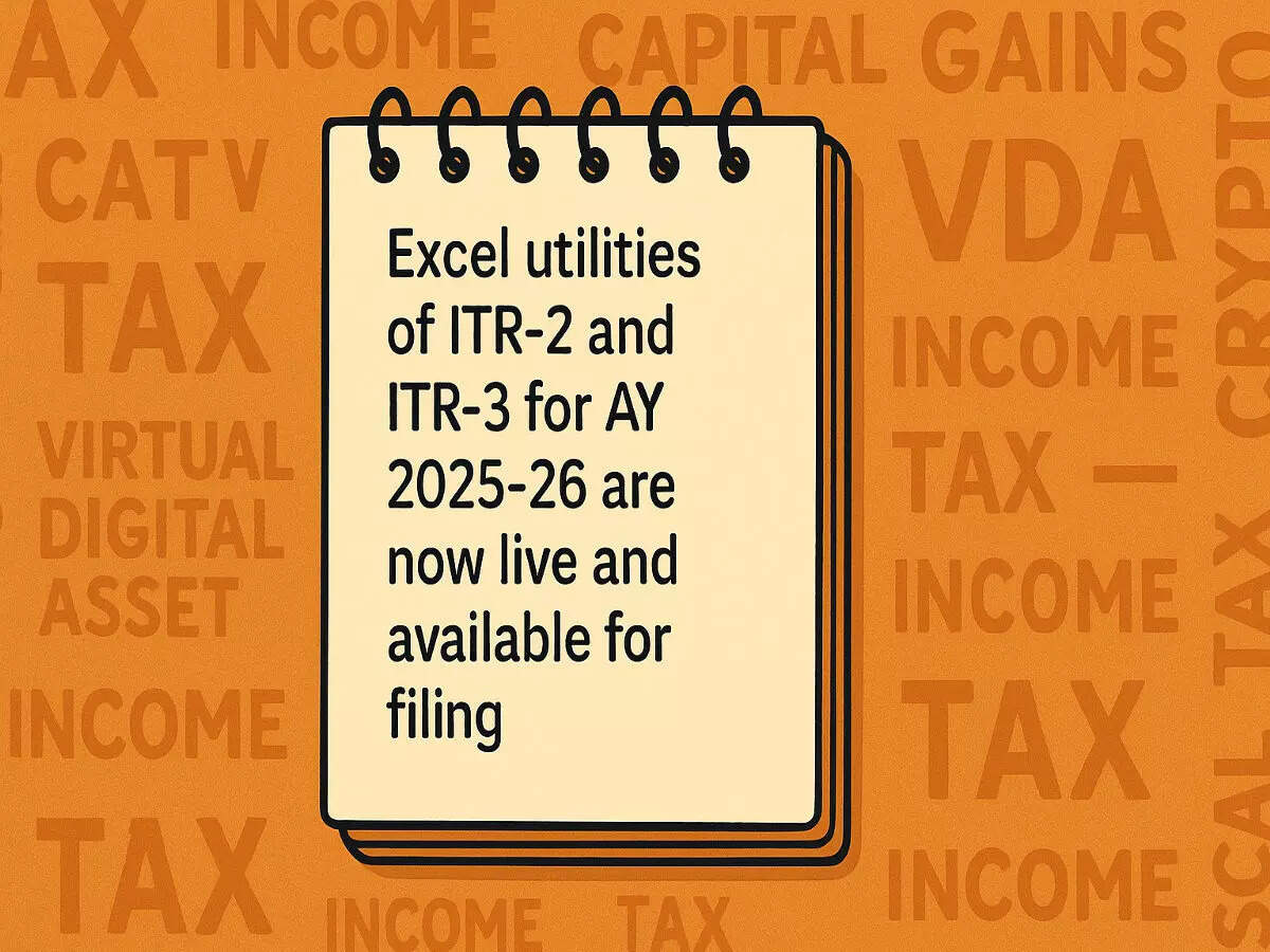 ITR-2 and ITR-3 excel utility released by Income Tax Department ...