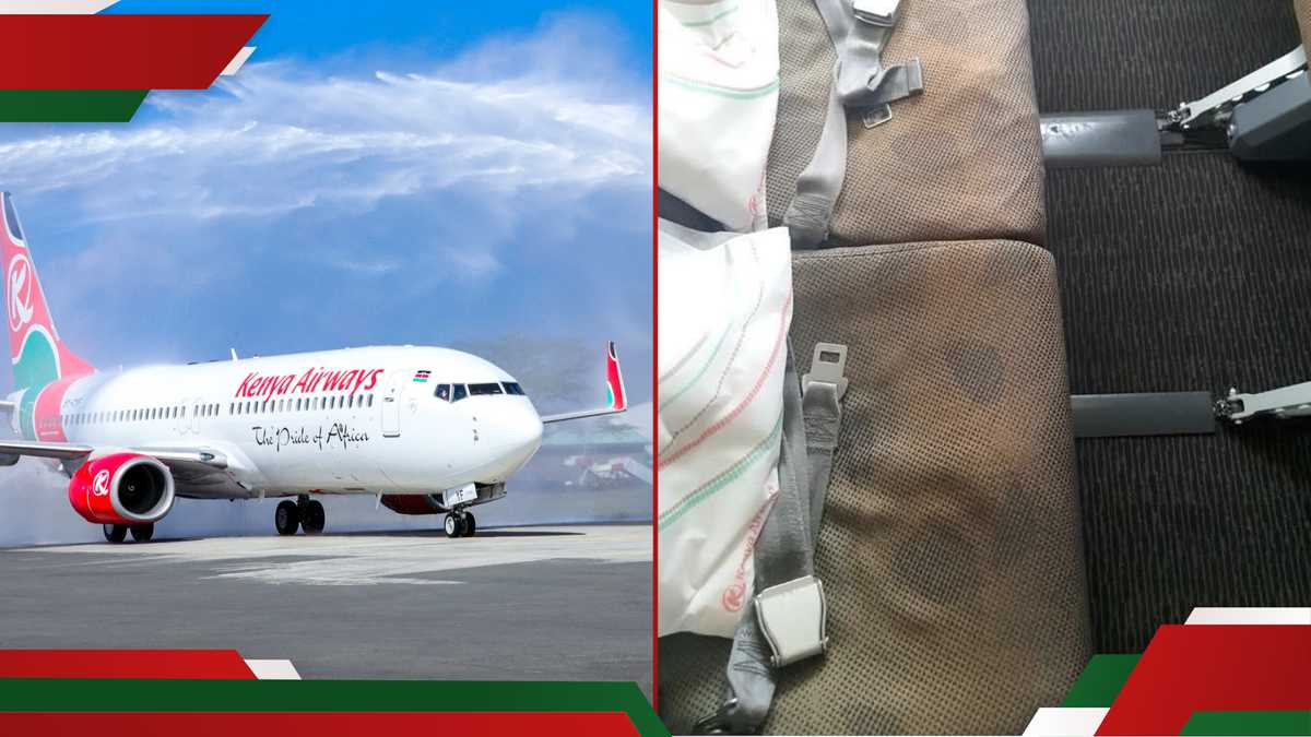 Kenya Airways responds after X influencer exposes their beat-up seats: "Have stories to tell"