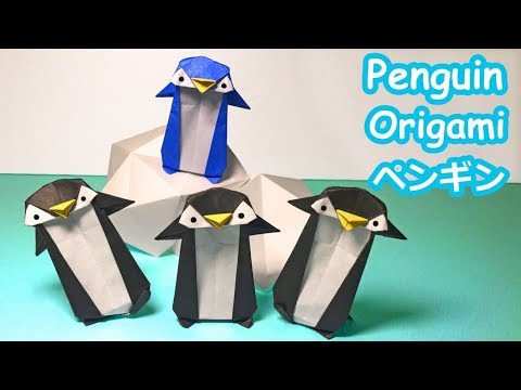 ペンギンの折り方音声解説付☆Origami Penguin Tutorial