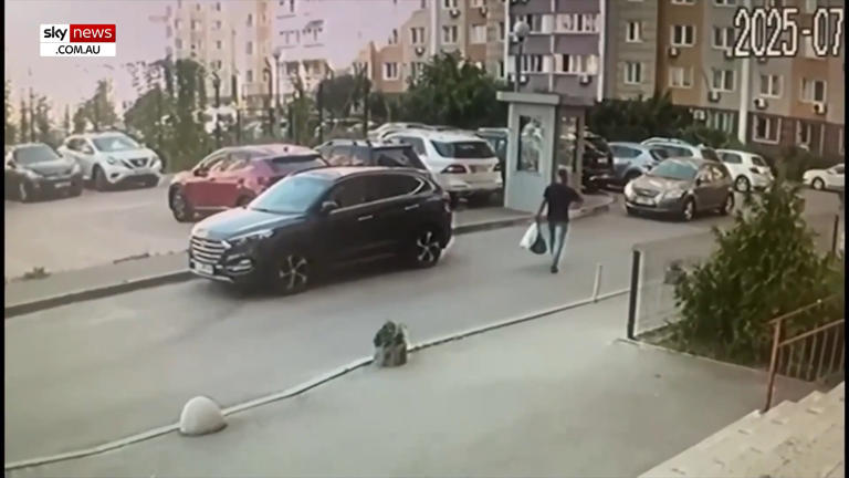 Chilling footage shows Ukrainian spy gunned down in broad daylight