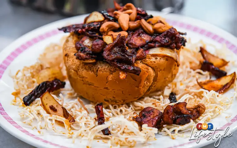 A bridge between two kitchens at Yik Kee Restaurant