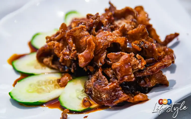 A bridge between two kitchens at Yik Kee Restaurant